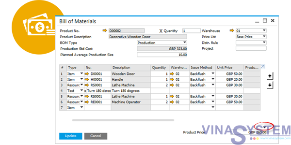 Bill of Materials in SAP Business One - Bill of Materials Overview